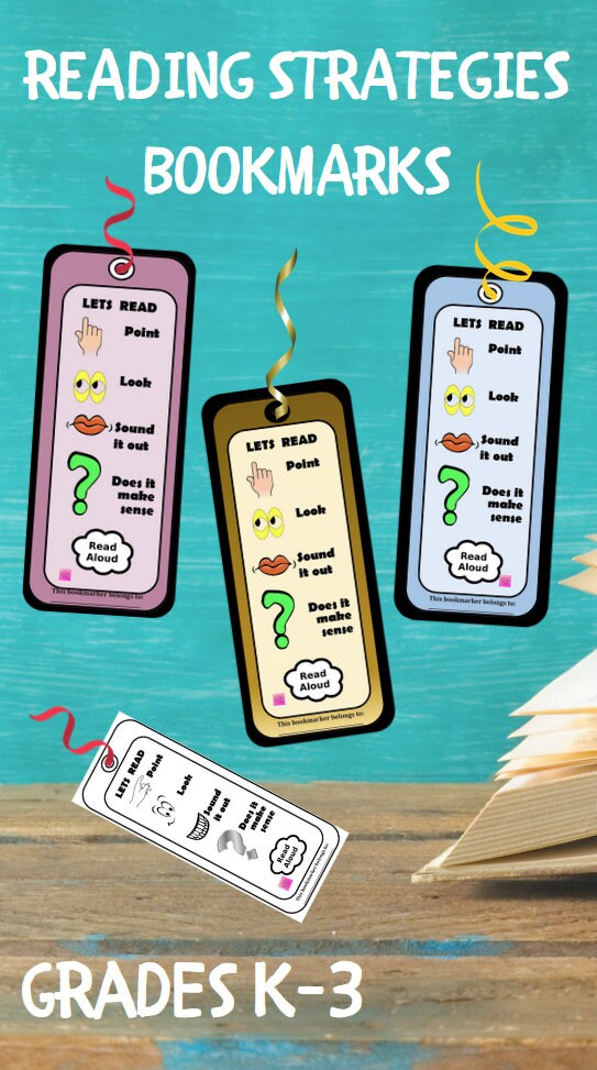 Reading Strategies Bookmarks - Etsy