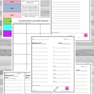 Spelling Study Guide & Test Templates | Grades 3-5 - Etsy