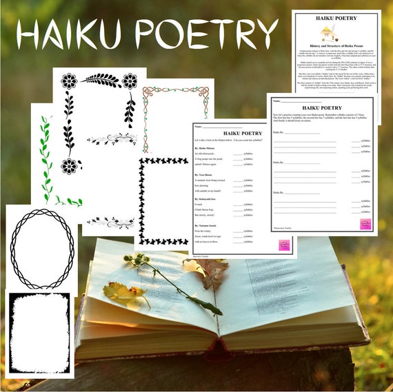 Haiku Poetry Worksheets and Writing Frames - Etsy