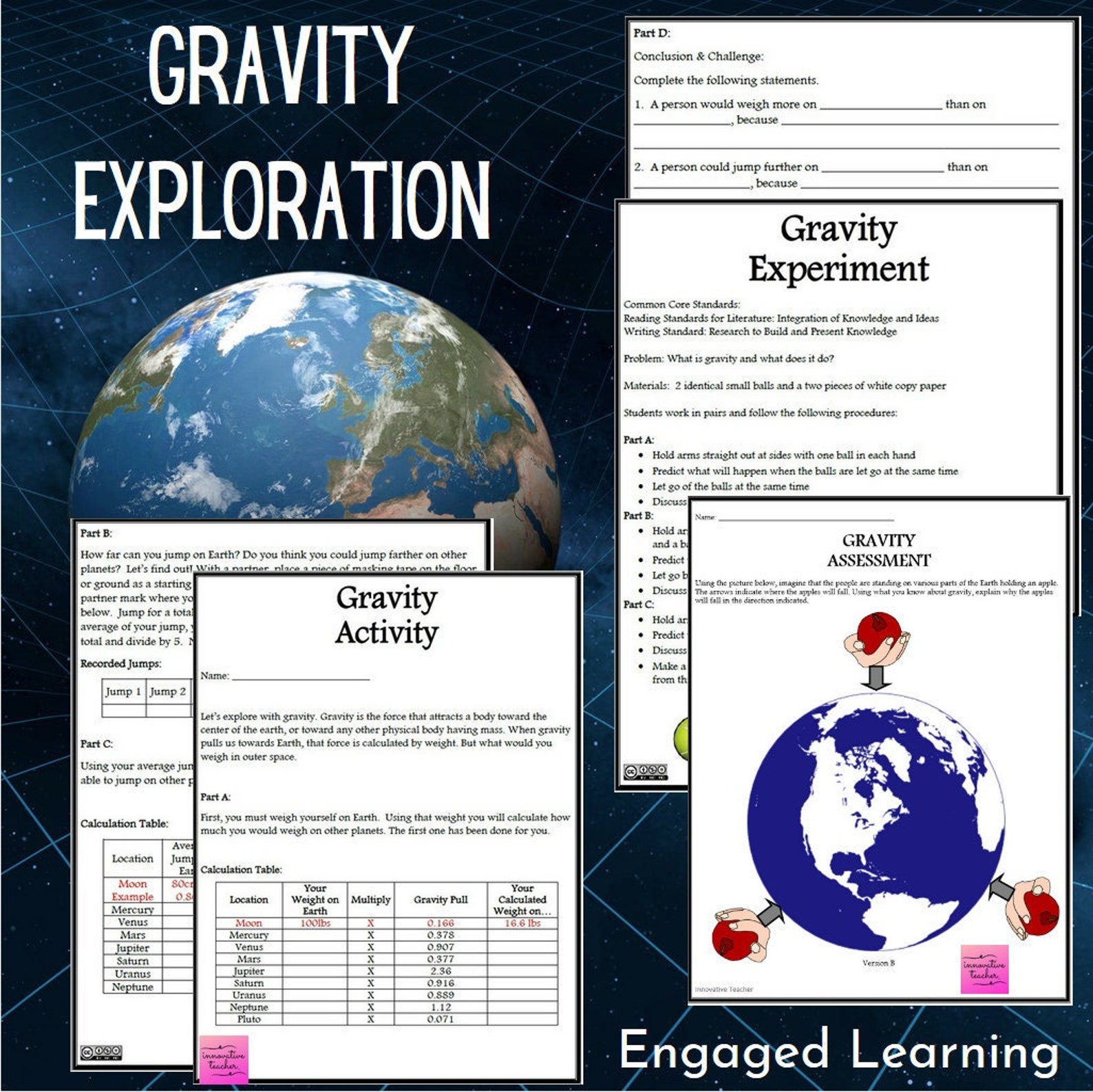 Gravity Science Activity Experiment and Assessment - Etsy