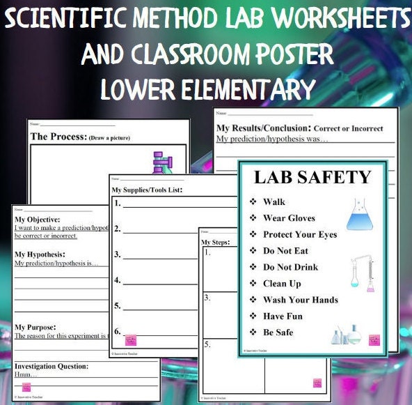 Scientific Method Lab Worksheet & Classroom Poster - Lower Elementary ...