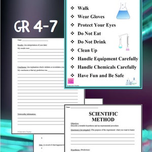 Scientific Method Lab Worksheets & Classroom Poster - Upper Elementary ...