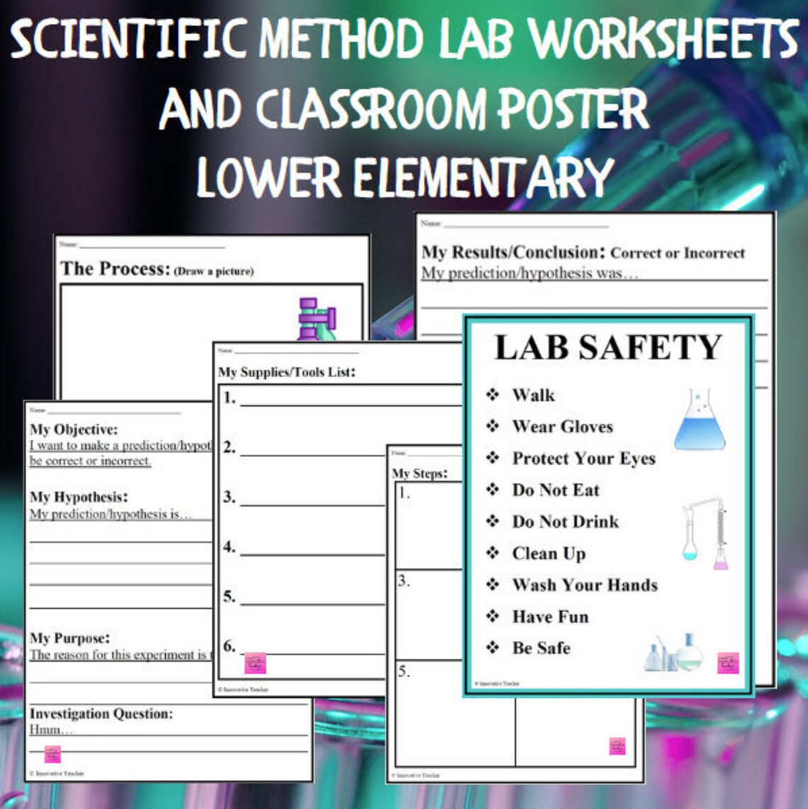Scientific Method Lab Worksheet & Classroom Poster Lower - Etsy