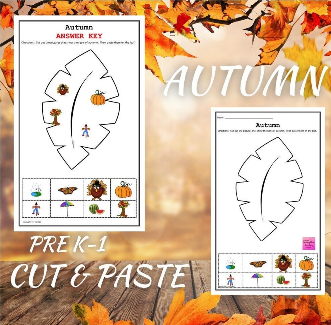 Signs of the Seasons Cut & Paste Activity - Etsy