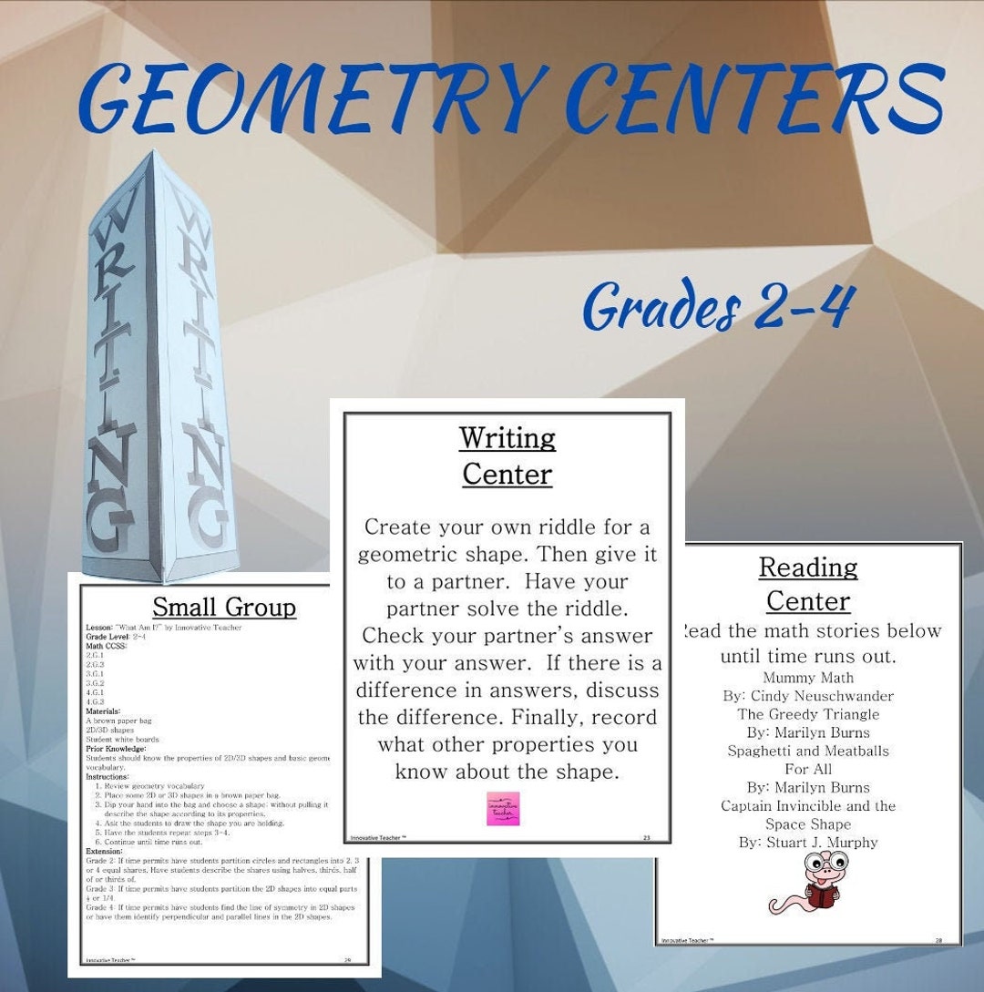 Geometry | Math Centers - Etsy