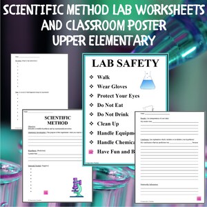 Scientific Method Lab Worksheets & Classroom Poster - Upper Elementary ...