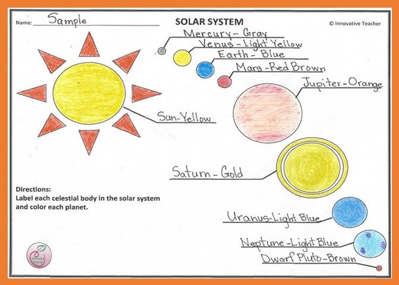 Solar System Science Worksheets - Etsy