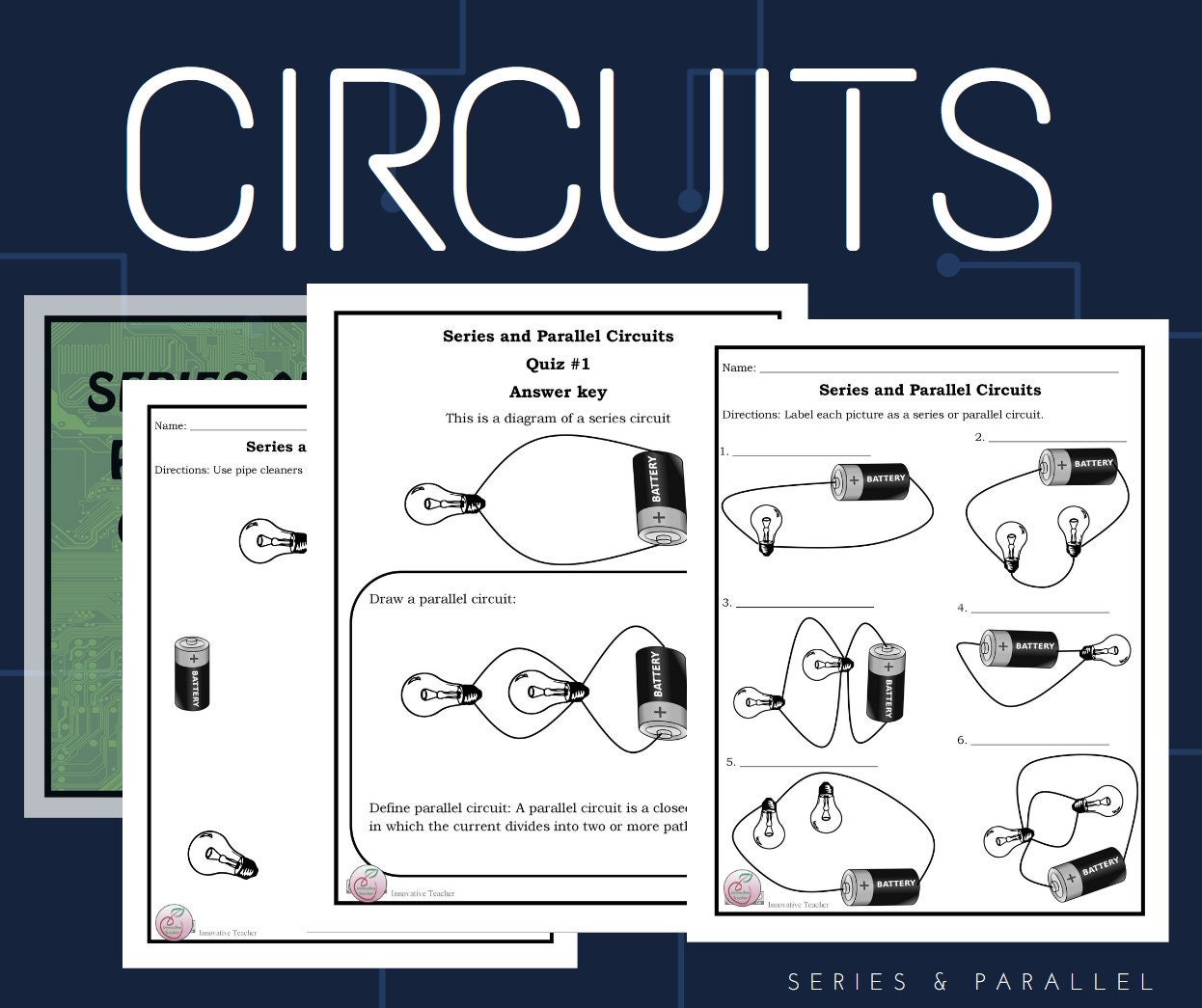 Series and Parallel Circuit (science) - Etsy