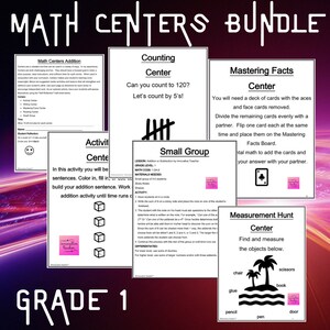 Grade 1 Math Centers BUNDLE - Etsy