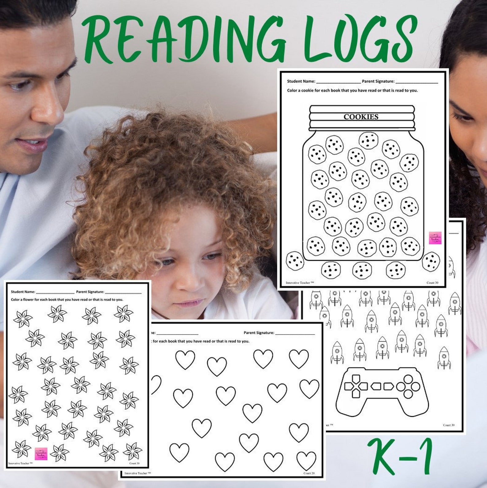 Reading Logs NO Prep Printable - Etsy