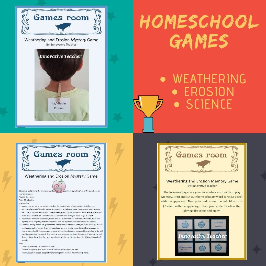Weathering and Erosion Science BUNDLE - Etsy