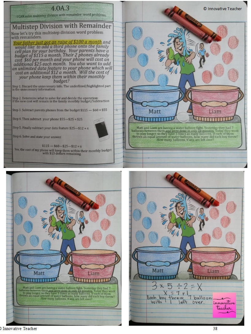 Interactive Math Notebook Gr 4 - Operations & Algebraic Thinking | CCSS ...