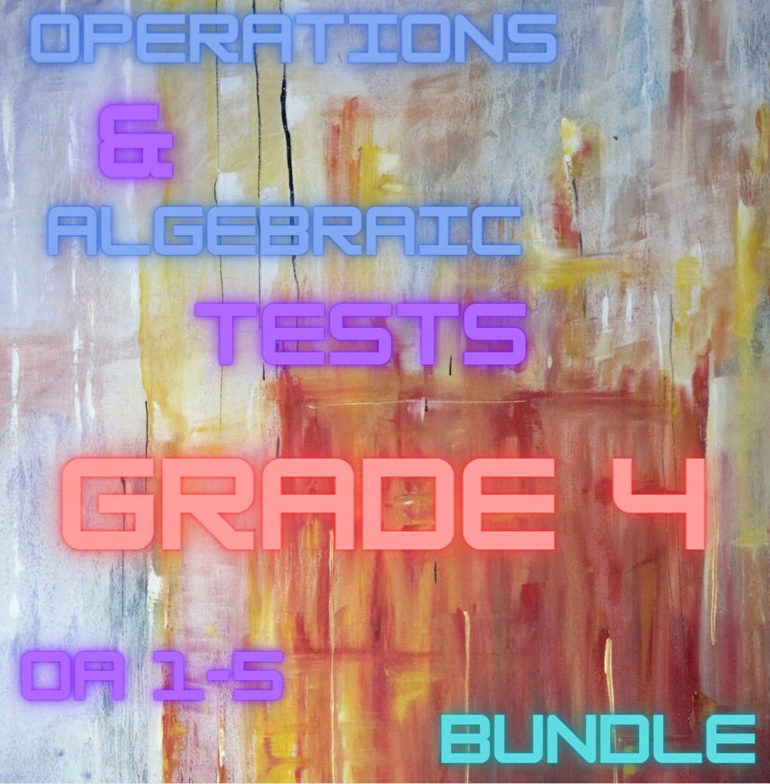Operations and Algebraic Thinking Assessment BUNDLE Grade 4 (4.OA.1-5 ...