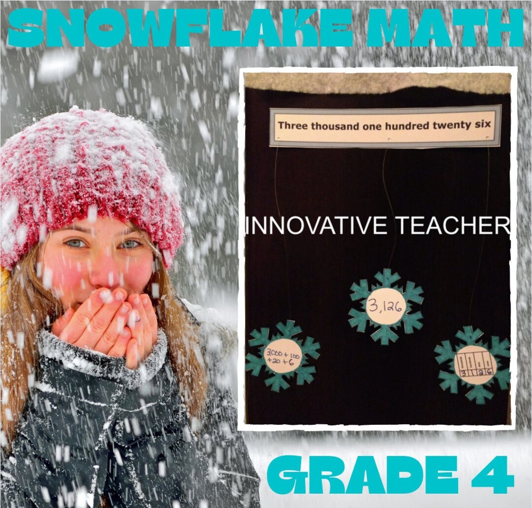 Comparing Numbers Grade 4 CCSS Winter Snowflakes - Etsy