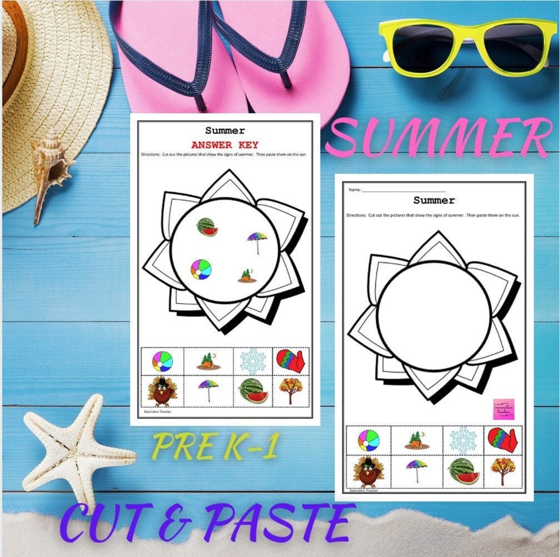 Signs of the Seasons Cut & Paste Activity - Etsy