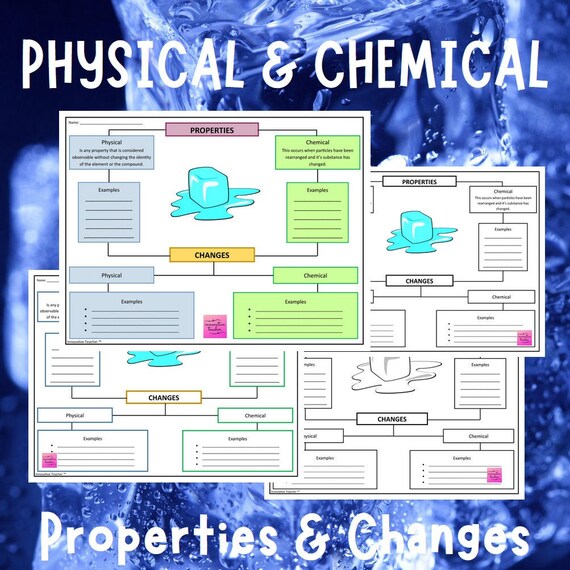 Physical & Chemical Properties With Changes Graphic Organizer | Etsy