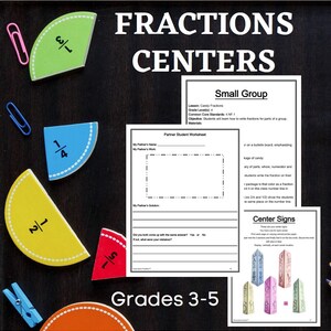 Fractions | Math Centers - Etsy