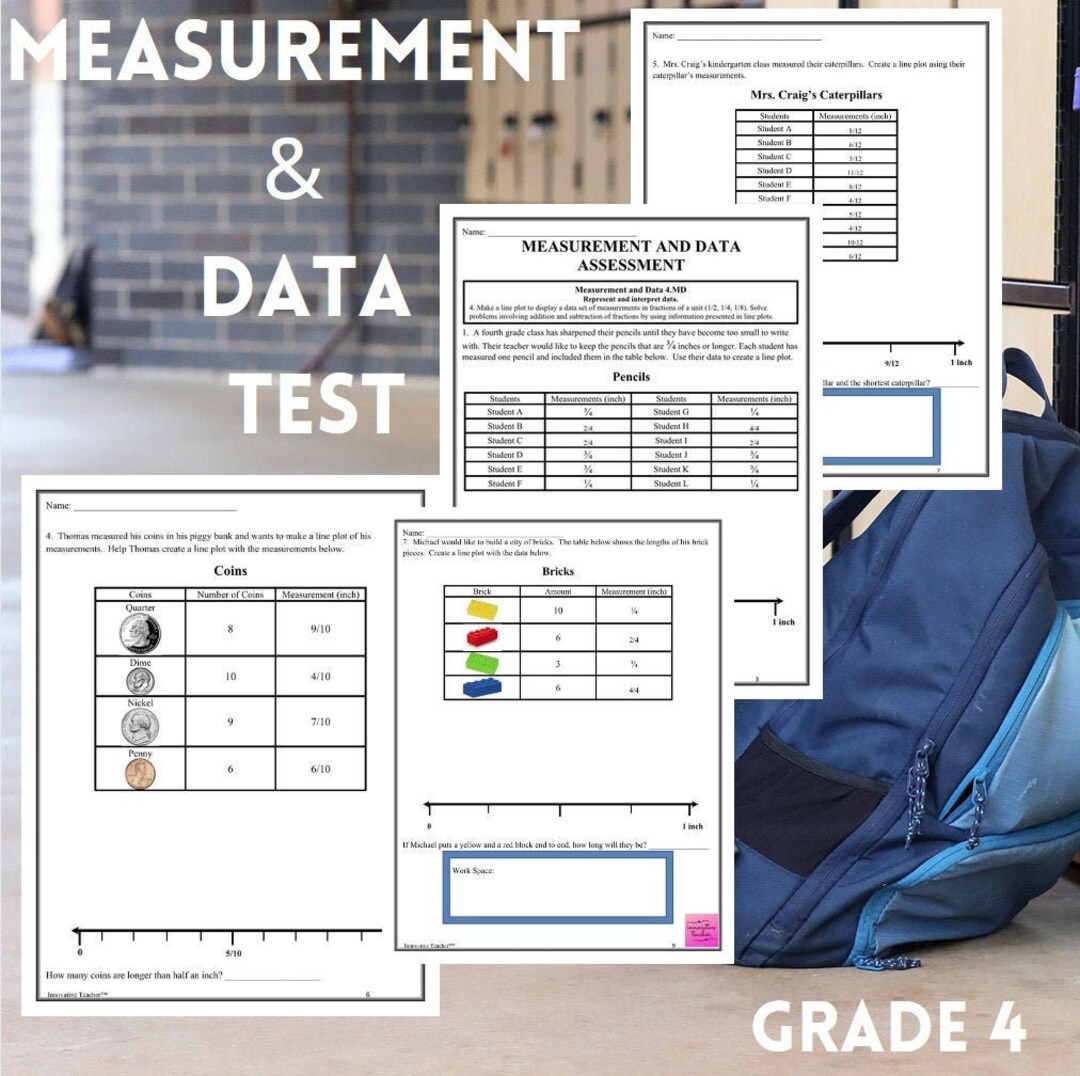 Messung und Daten Mathe-Assessment Grad 4 MD. 4 - Etsy Österreich