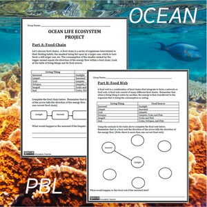 Ocean Life Ecosystem Science Unit | Project Based Learning - Etsy
