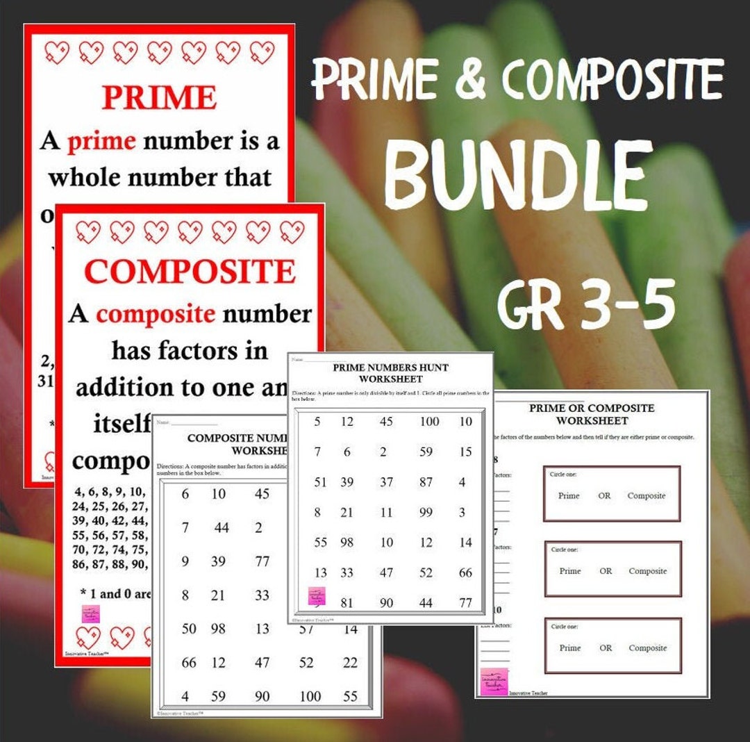 Prime and Composite Math BUNDLE (classroom Decor) - Etsy