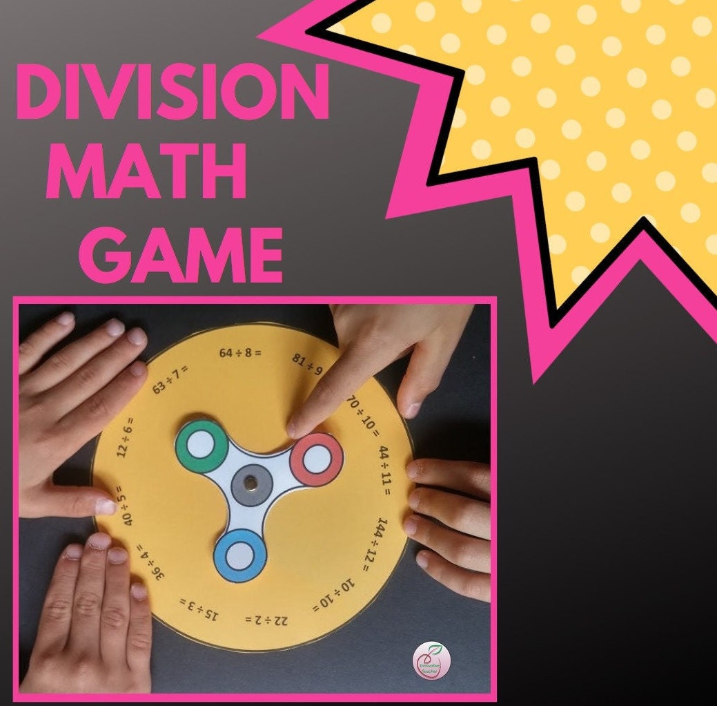 Division Spinner Math Game - Etsy