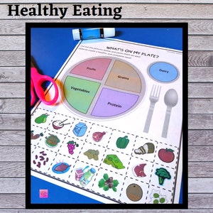 Nutritional Health Worksheets - What's on My Plate? - Etsy