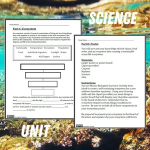 Ocean Life Ecosystem Science Unit | Project Based Learning - Etsy