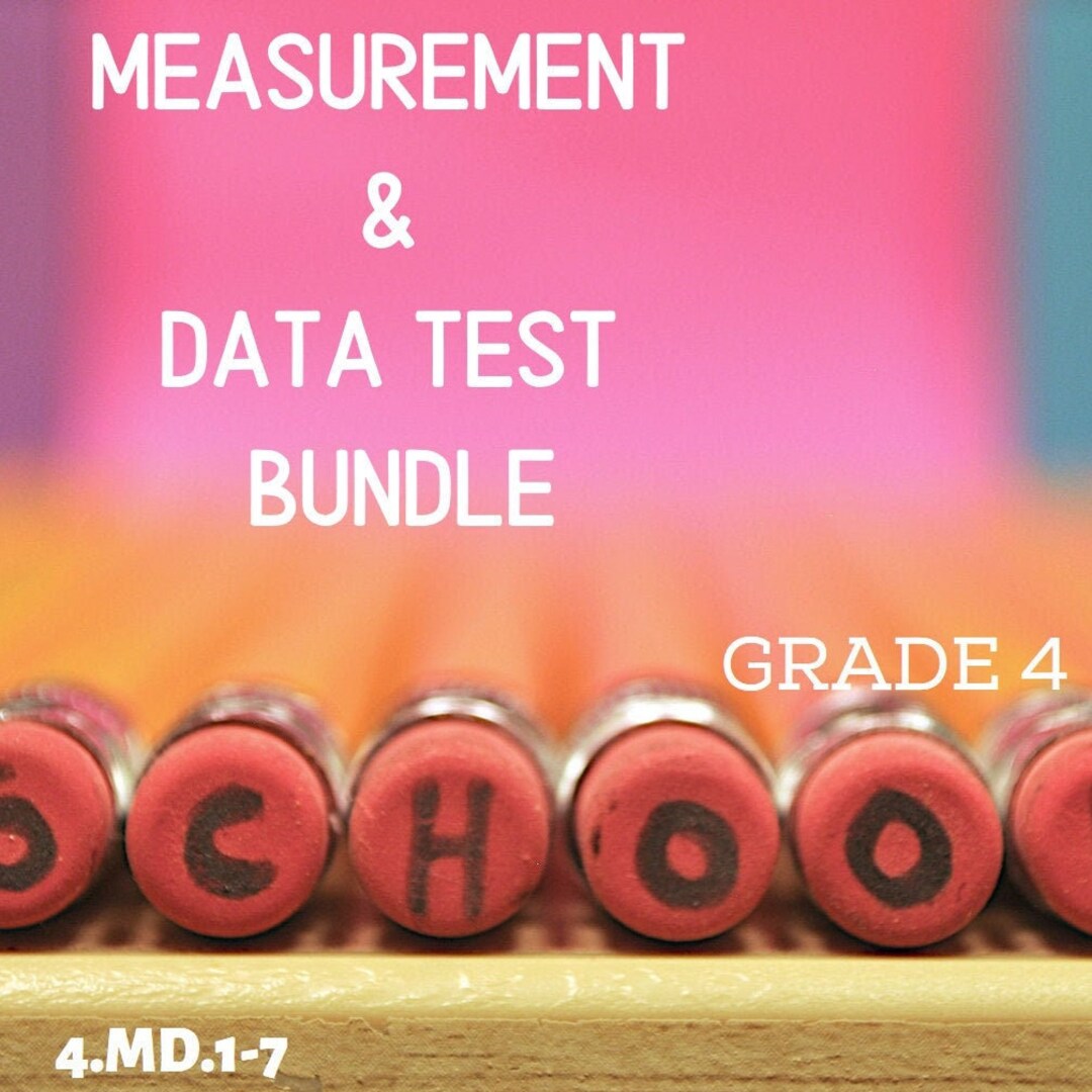 Measurement and Data Assessments BUNDLE Grade 4 (4.MD.1-7) - Etsy