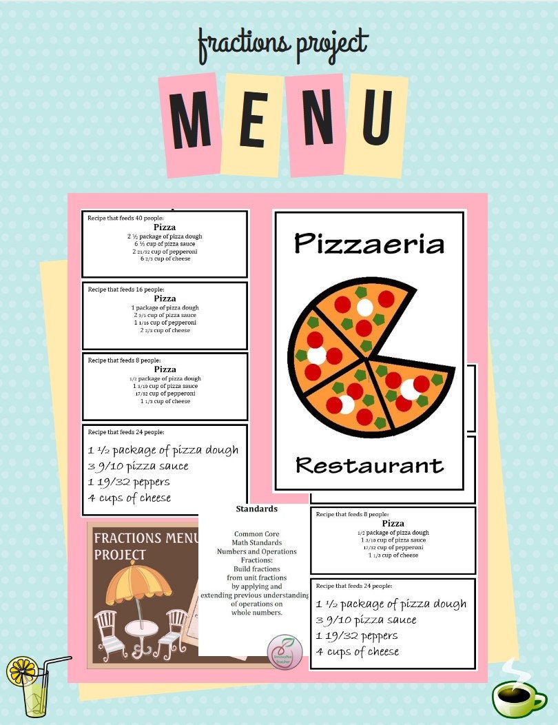 Fractions Math Project Based Learning - Etsy