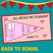 Back to School All About Me Pennant Flag - Etsy