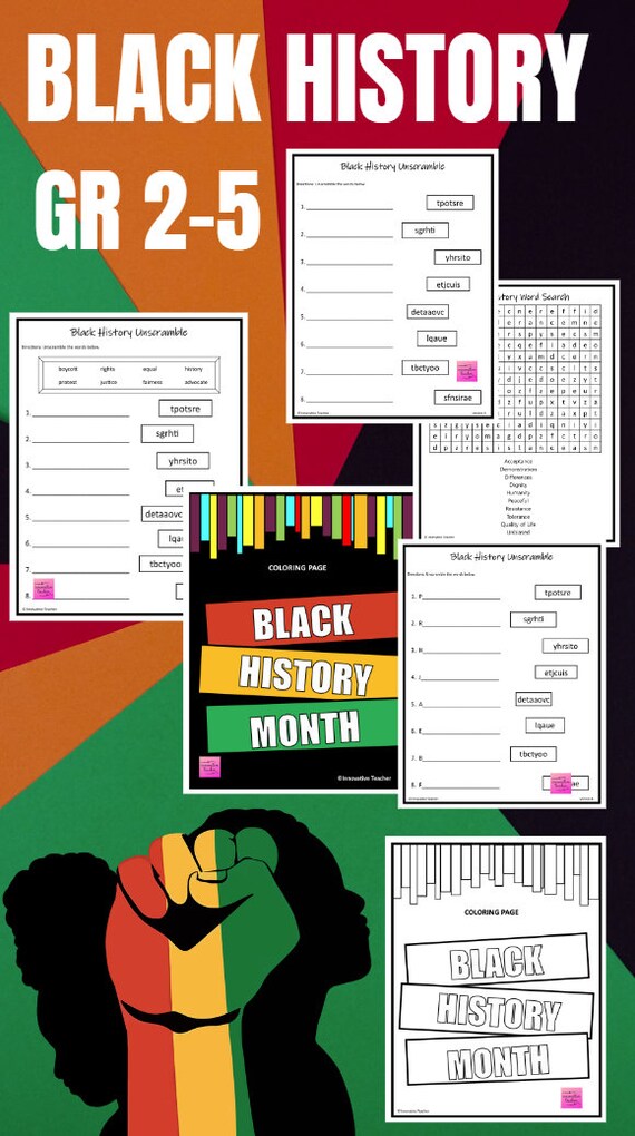 Hojas De Trabajo Del Mes De La Historia Afroamericana