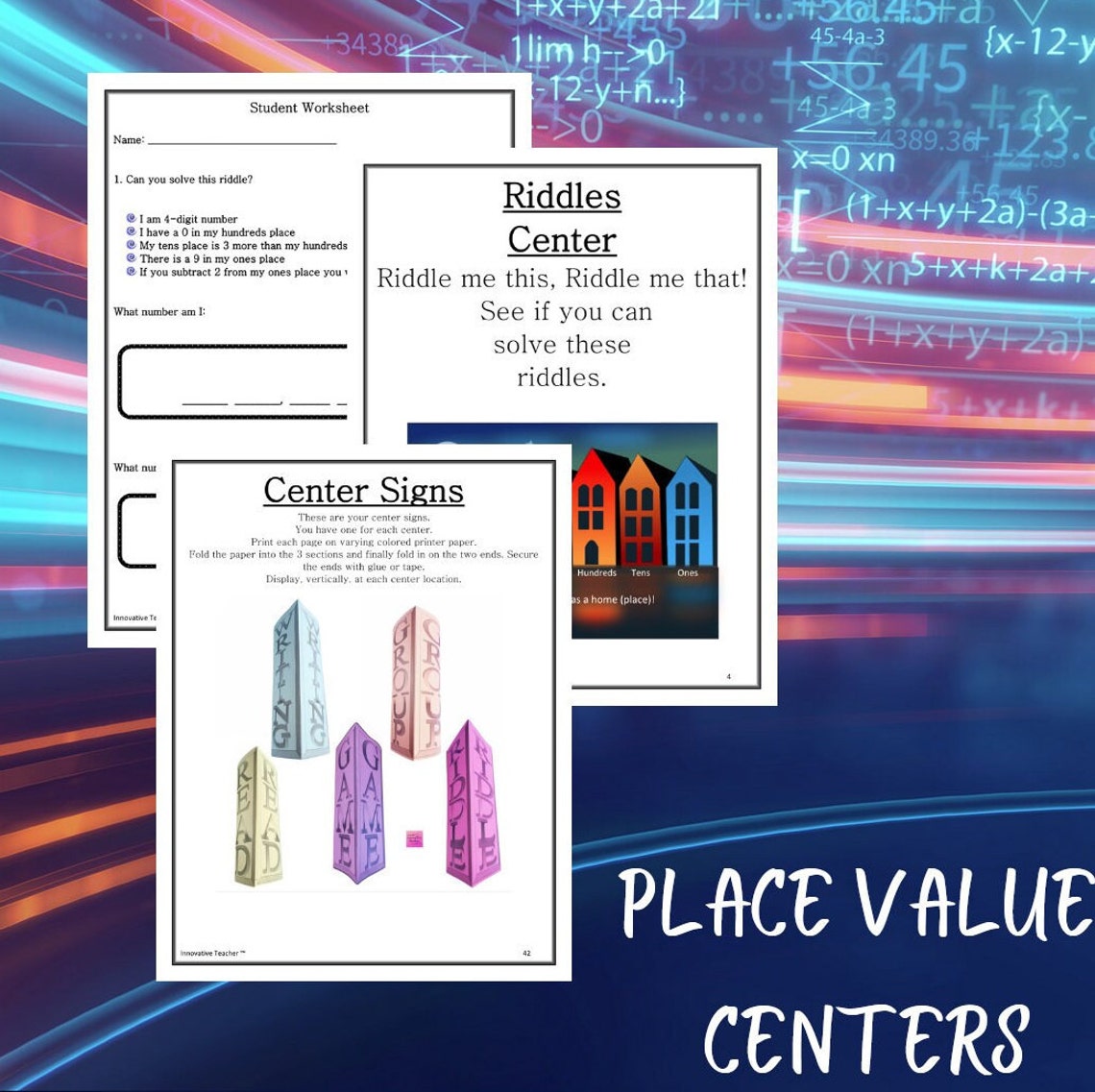 Place Value | Math Centers - Etsy