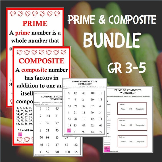 Prime and Composite Math BUNDLE classroom Decor - Etsy