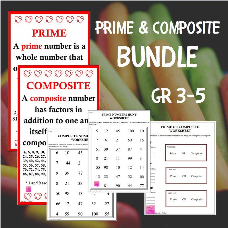Prime and Composite Math BUNDLE classroom Decor - Etsy