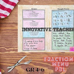 Fractions Math Project Based Learning - Etsy