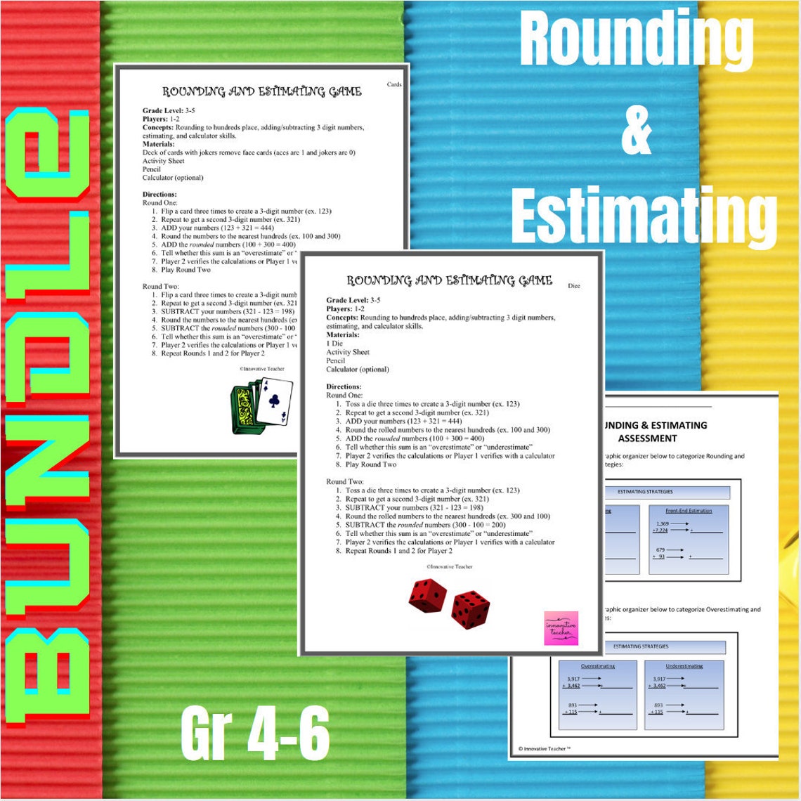 Rounding and Estimating BUNDLE - Etsy