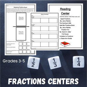 Fractions | Math Centers - Etsy