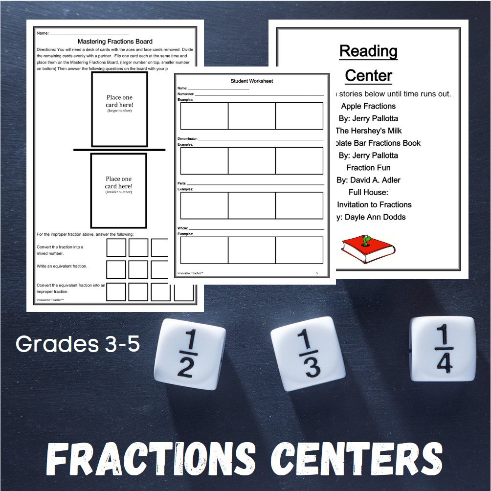 Fractions | Math Centers - Etsy