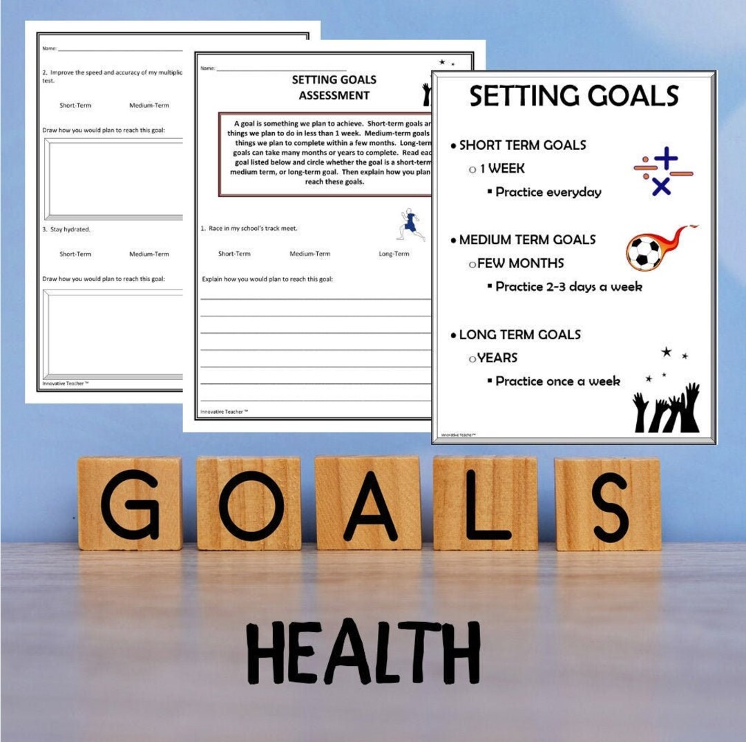 Health-setting Goals Assessment & Classroom Poster - Etsy