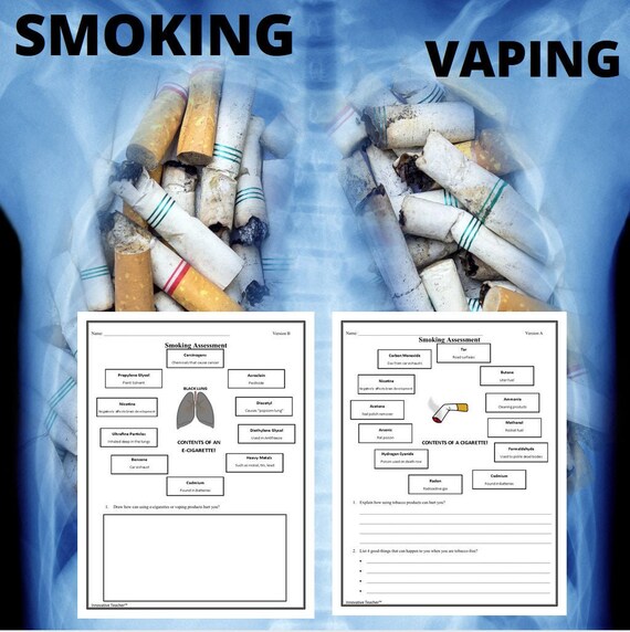Health-smoking and Vaping Assessment & Poster | Etsy