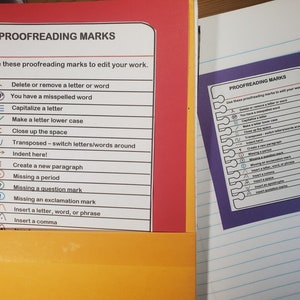 Proofreading Marks Printables | Classroom Decor - Etsy