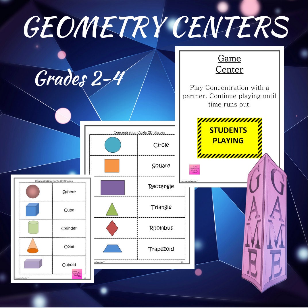Geometry | Math Centers - Etsy