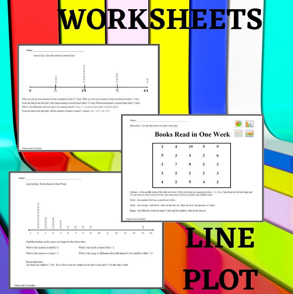 Line Plot Math Worksheets | Etsy