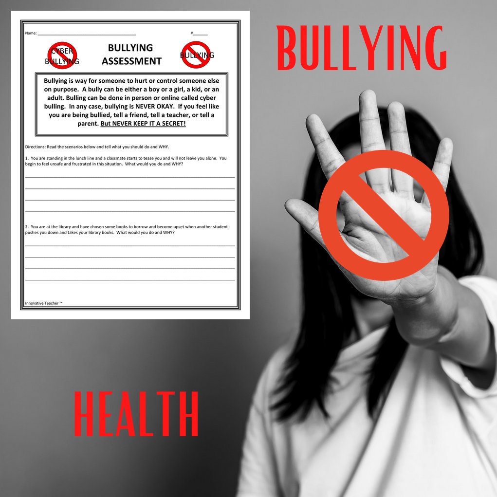 Health-bullying Assessment & Classroom Poster - Etsy