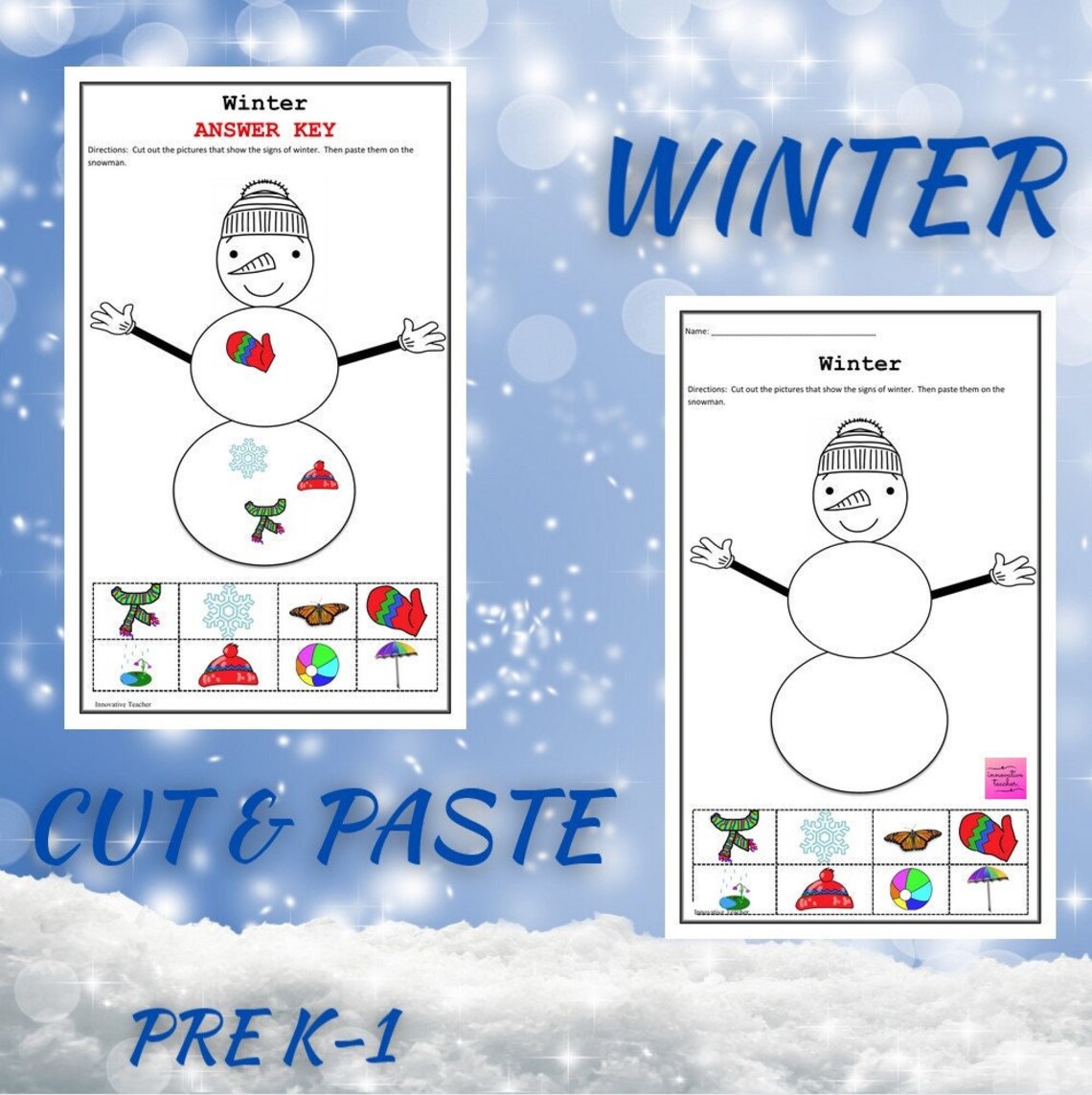 Signs of the Seasons Cut & Paste Activity - Etsy