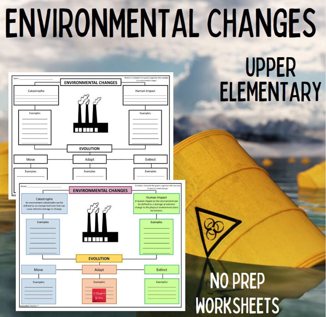 Environmental Changes Graphic Organizer | Middle School Science - Etsy