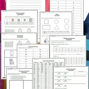 Kindergarten Readiness Assessment Packet-easy TO USE - Etsy