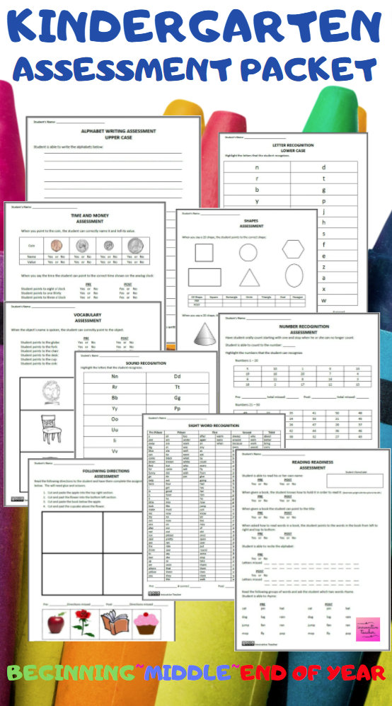Kindergarten Readiness Assessment Packet-easy TO USE - Etsy
