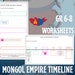 Mongol Empire Historical Timeline Middle School History - Etsy
