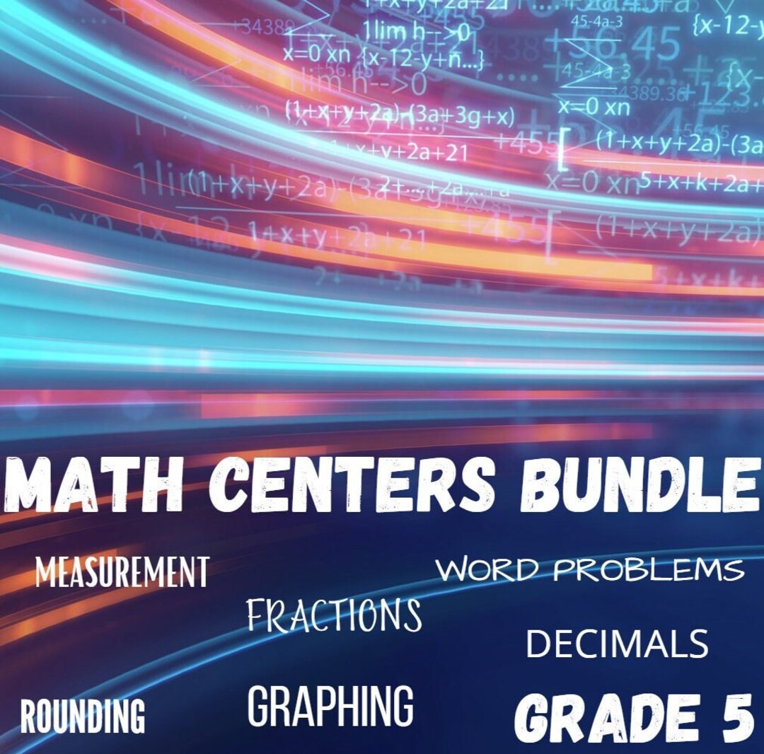 Grade 5 Math Centers BUNDLE - Etsy